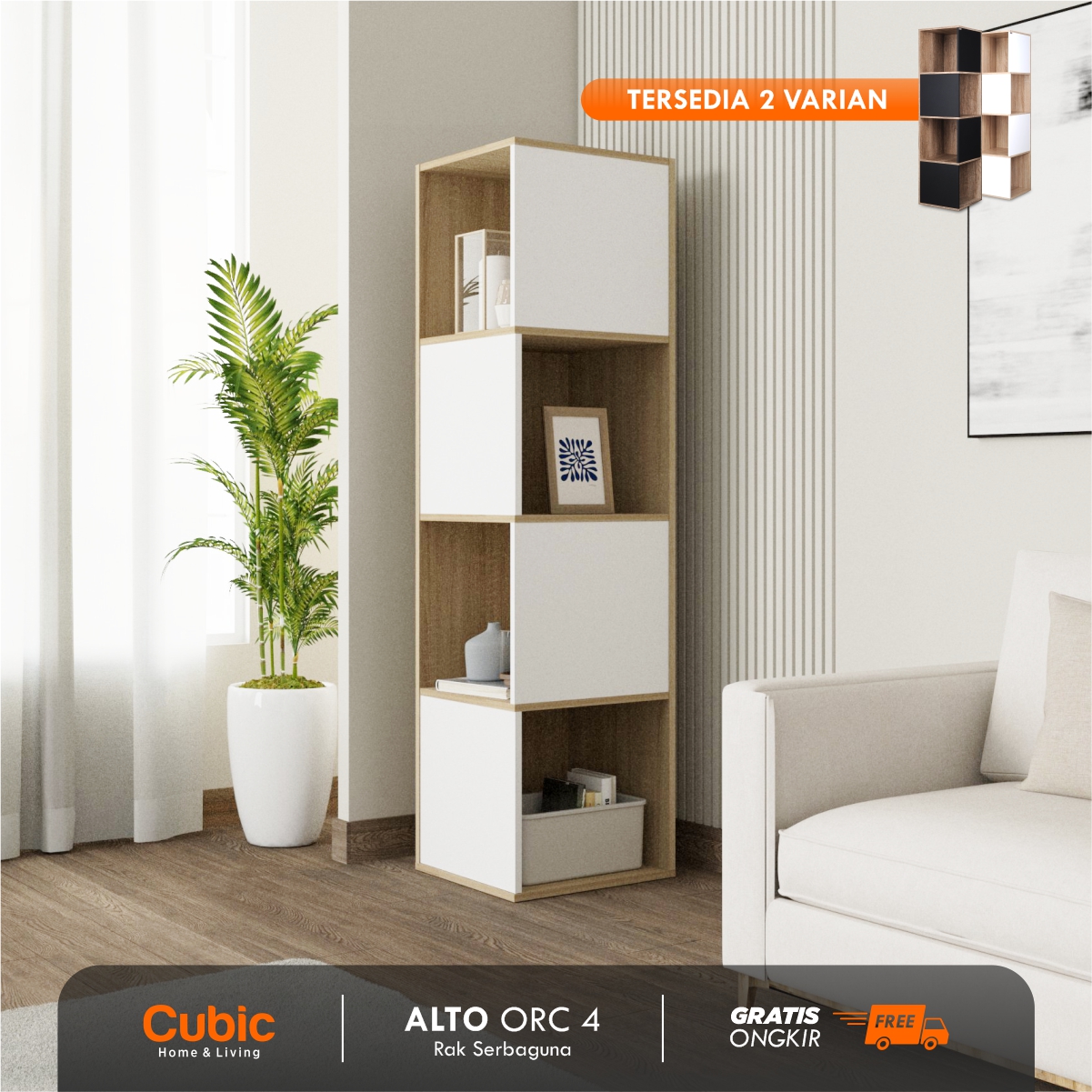 Cubic Rak 4 Susun Sudut – ALTO ORC 4 - Cubic Home Living