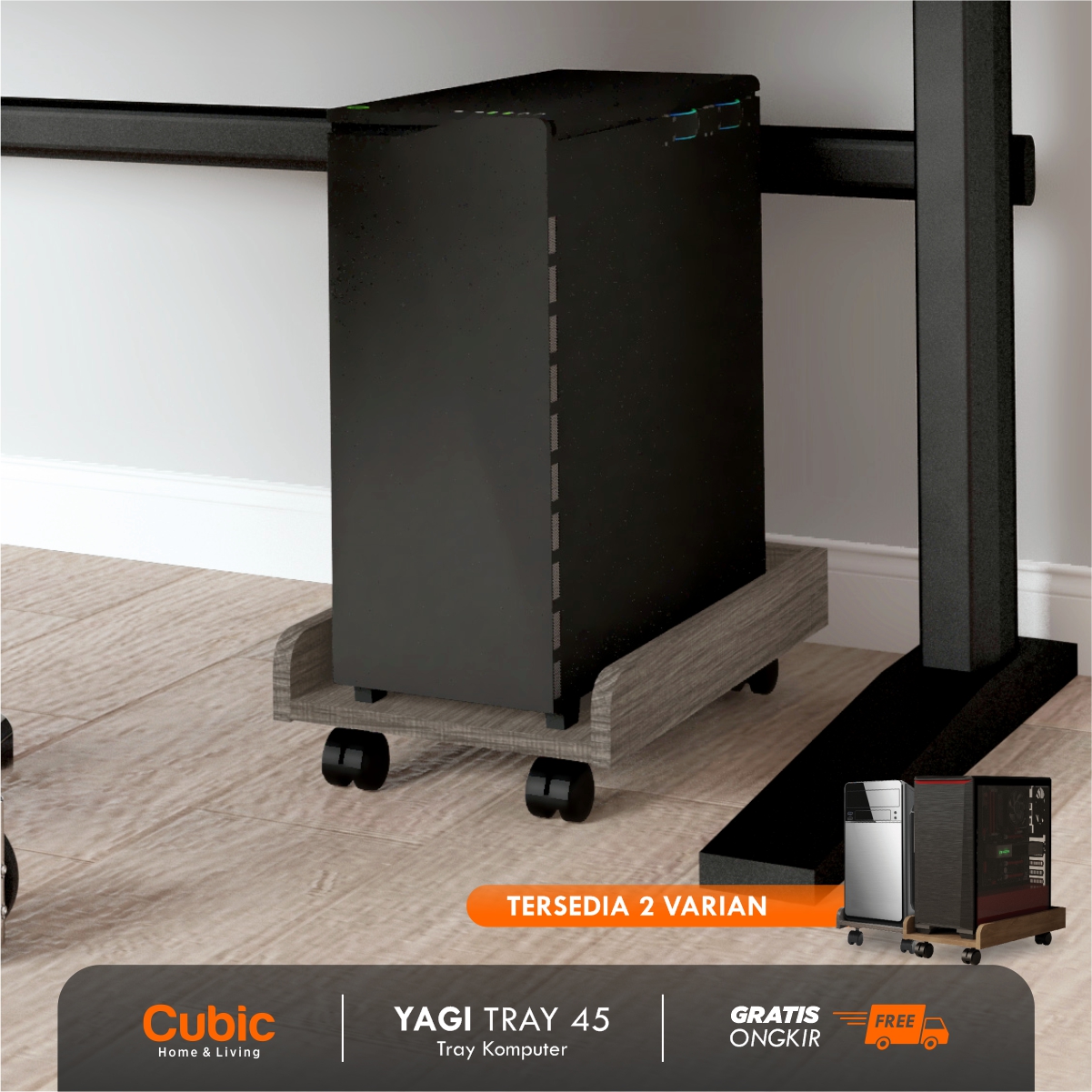 Cubic Tray Komputer / Rak Roda CPU – YAGI TRAY 45 - Cubic Home Living