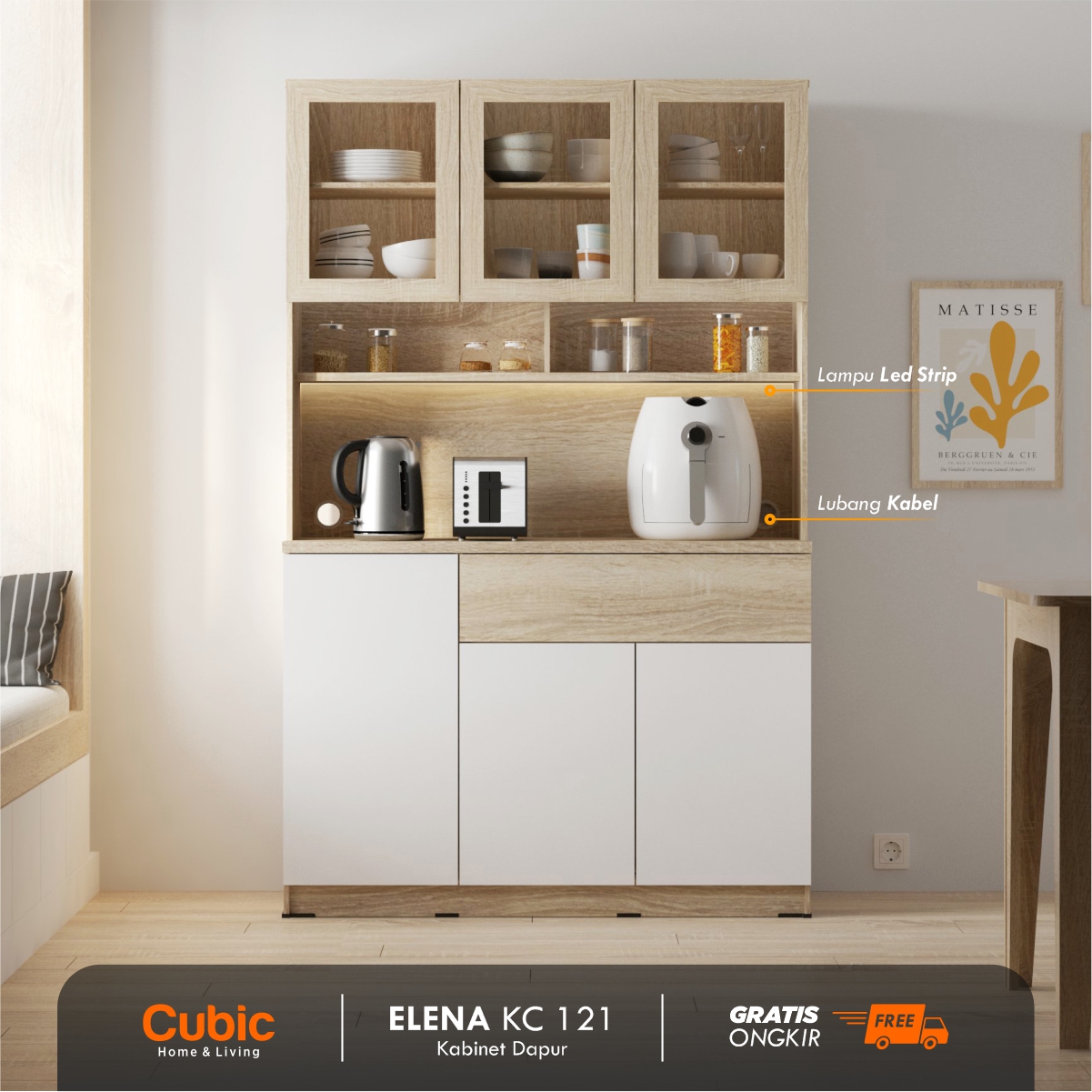 Cubic Lemari Kabinet Dapur – ELENA KC 121 - Cubic Home Living